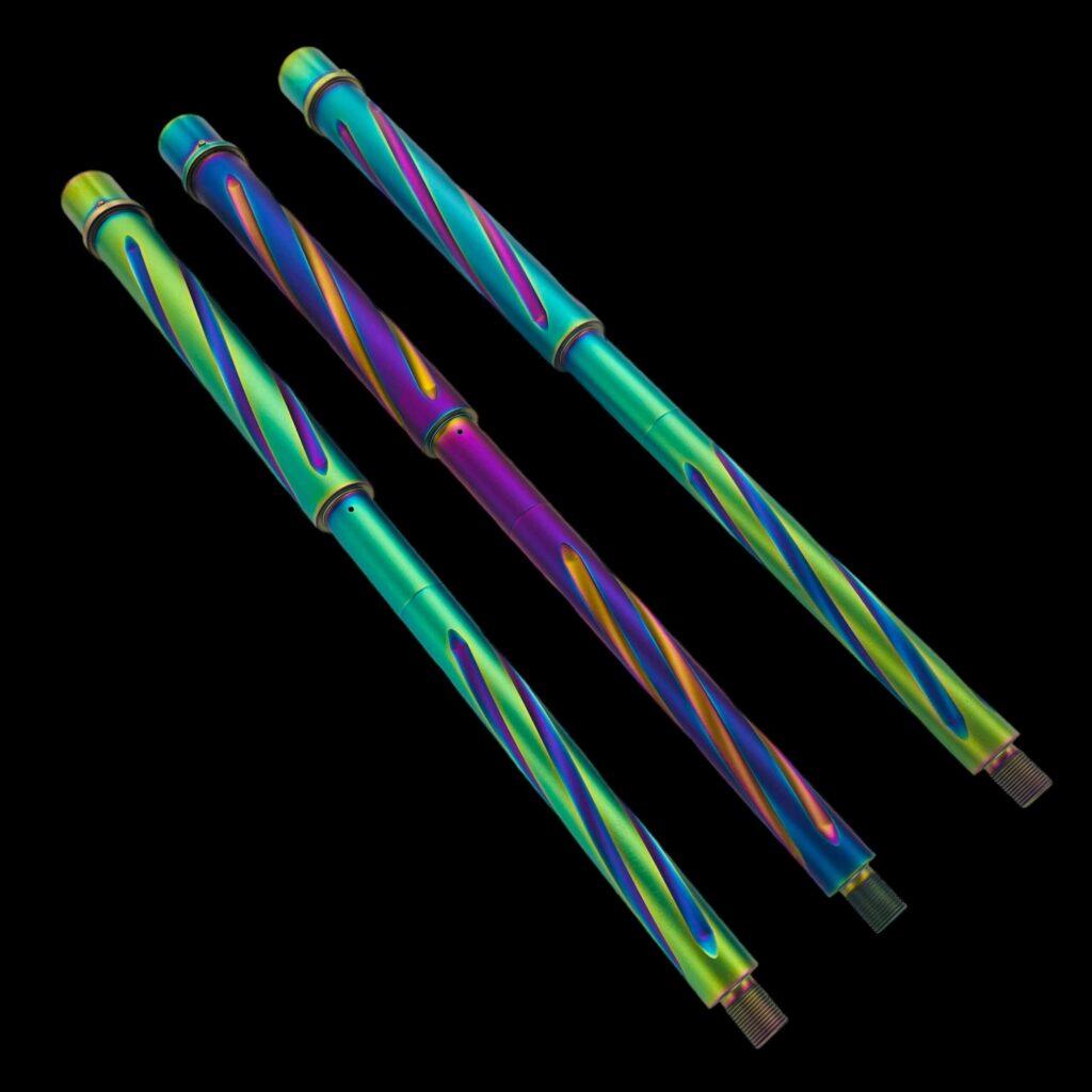 16″ Spiral Flute Rainbow PVD Oilslick 5.56 / 223 SS Ar15 Barrel - Mid ...