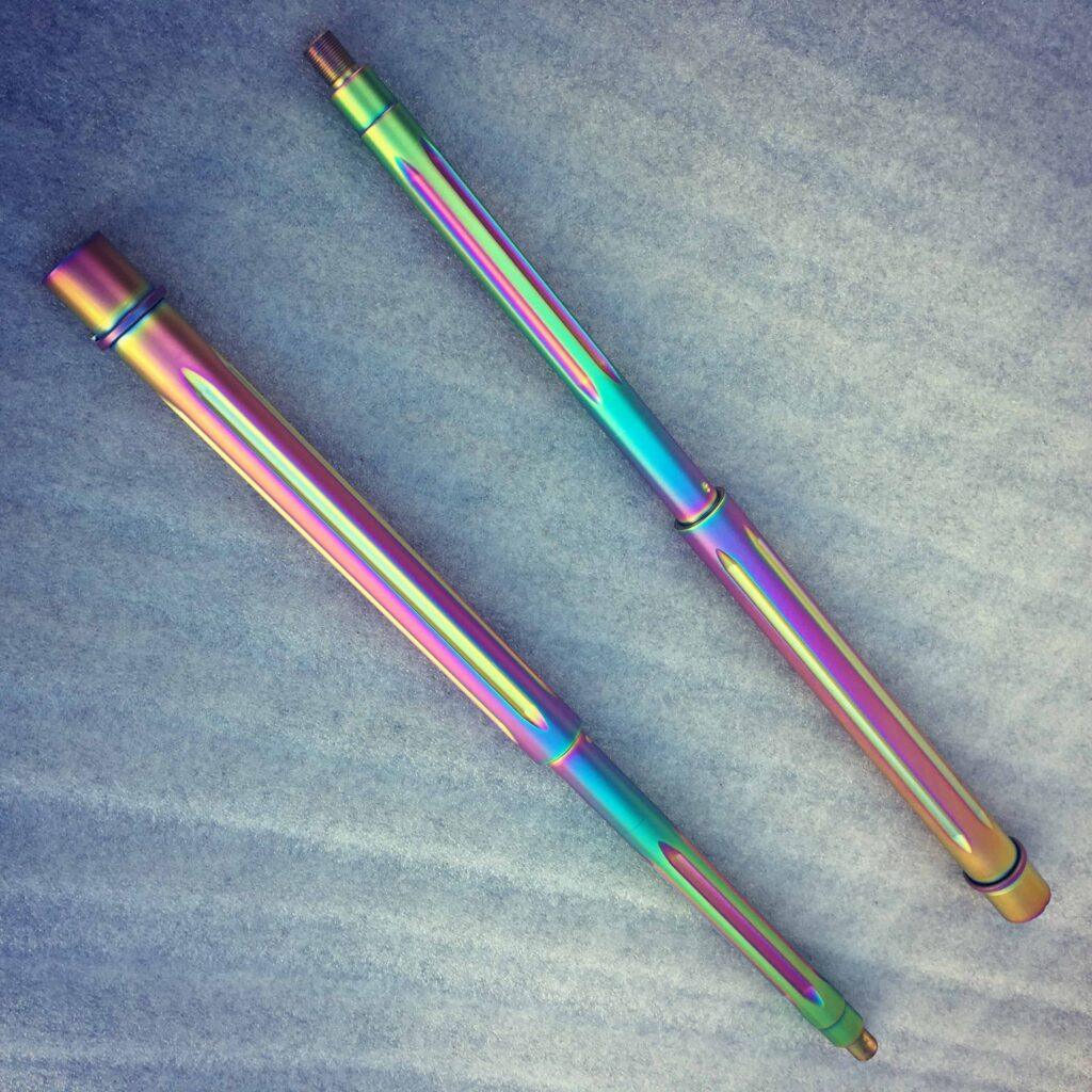 18 Inch Barrel AR15 - Fluted Rainbow PVD | Mid State Firearms