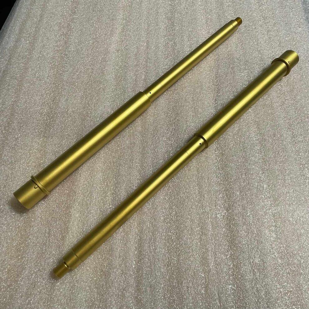 16″ Gold 223 Wylde 1:8 Ar15 TiN / Titanium Nitride HBAR barrel - Mid ...
