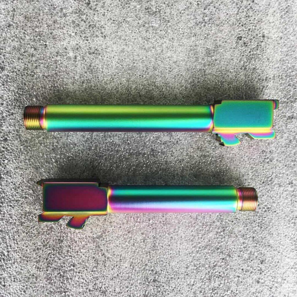 Glock 17 Oilslick Chameleon Rainbow slide with RMR cut - Mid State Firearms