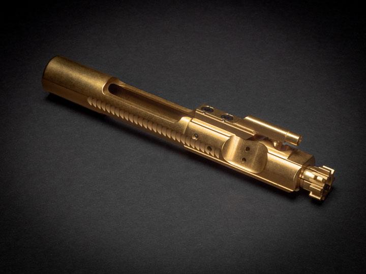Microbest Polished TiN Gold m16 Bolt Carrier Group - Mid State Firearms