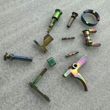 Colored AR15 Parts: Oil Slick Anodized Rainbow AR Parts - Mid State ...