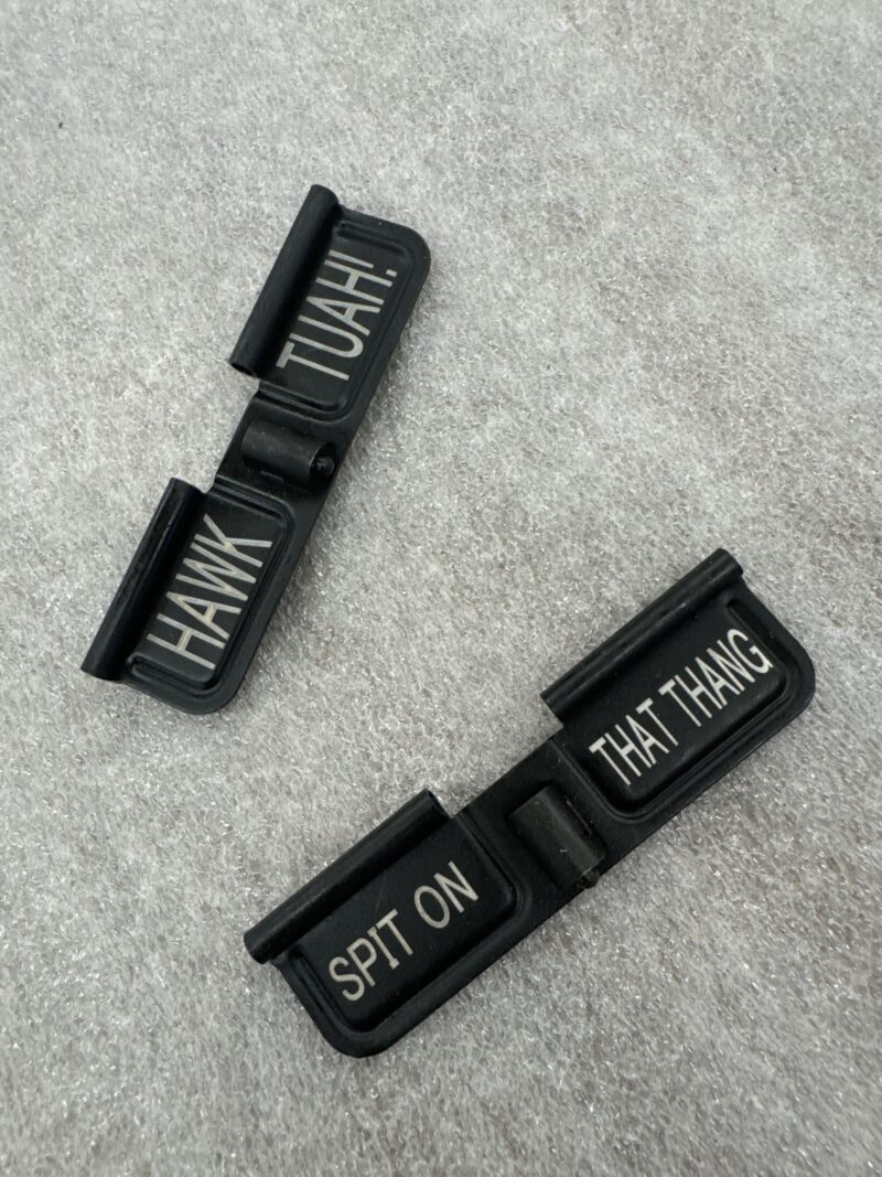 Hawk Tuah! Engraved meme ar15 dust cover - Mid State Firearms
